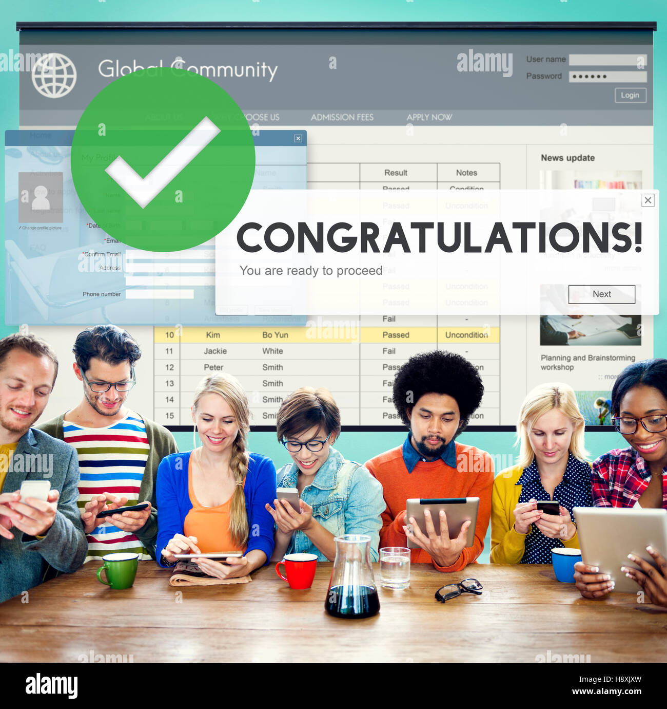 Congratulation Achievement Admiration Victory Concept Stock Photo - Alamy