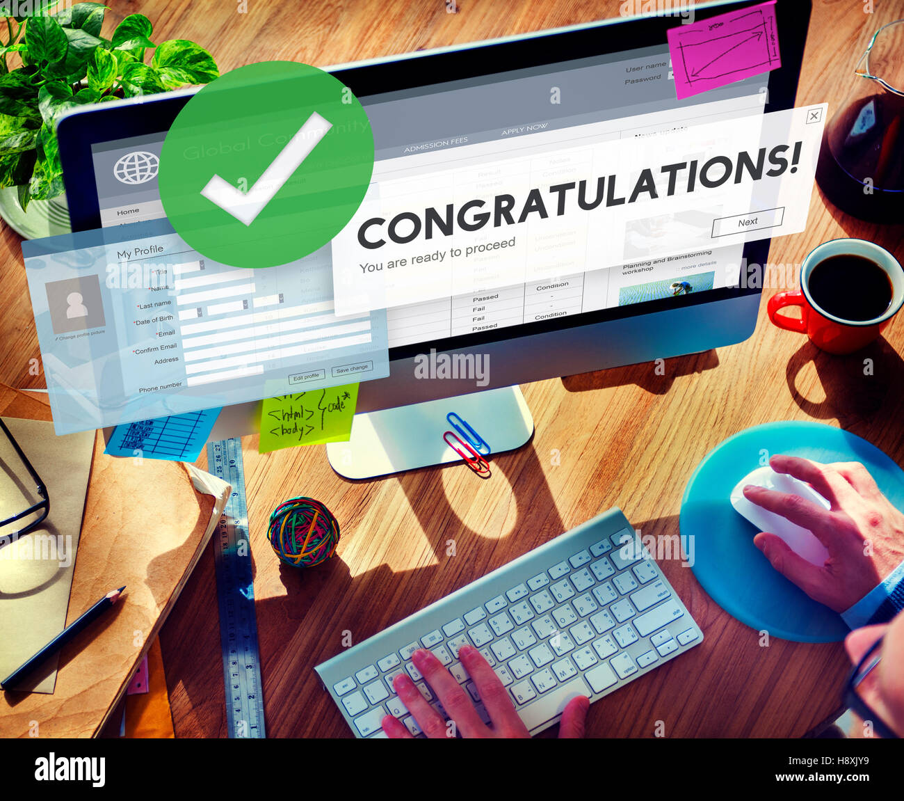 Congratulation Achievement Admiration Victory Concept Stock Photo - Alamy