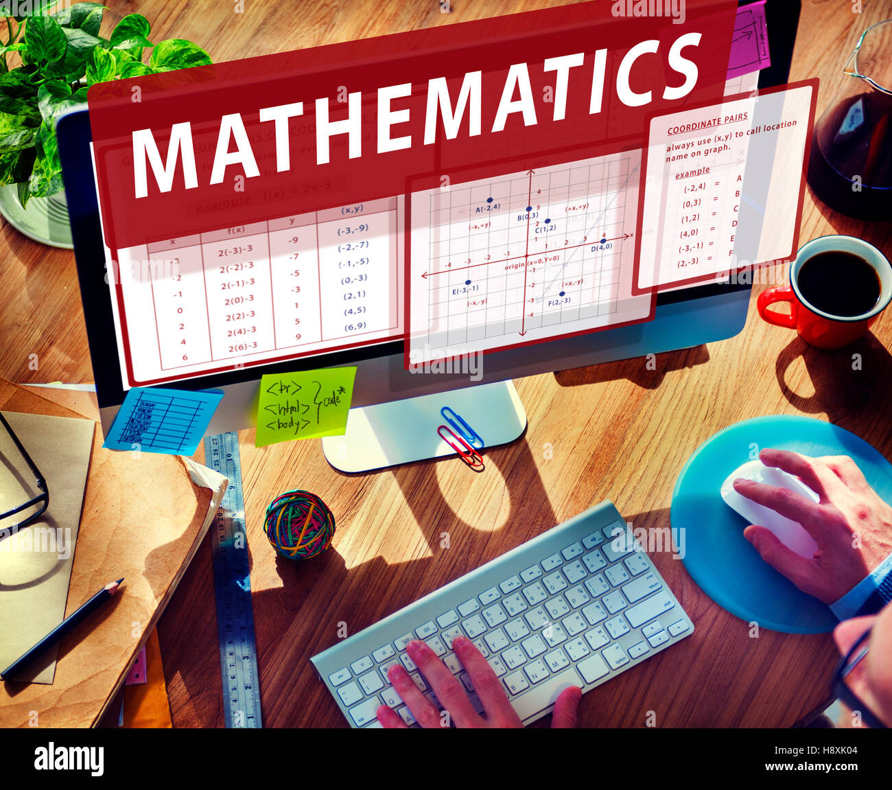 Mathematics Equation Calculate Algebra Function Concept Stock Photo - Alamy