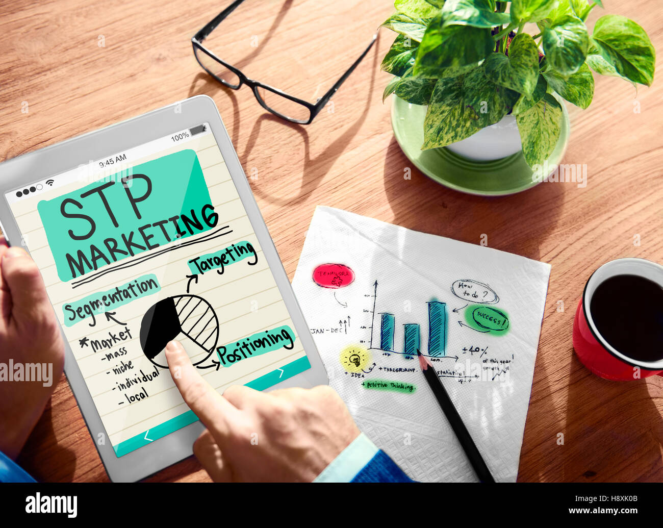 Digital Online STP Marketing Office Working Concept Stock Photo - Alamy