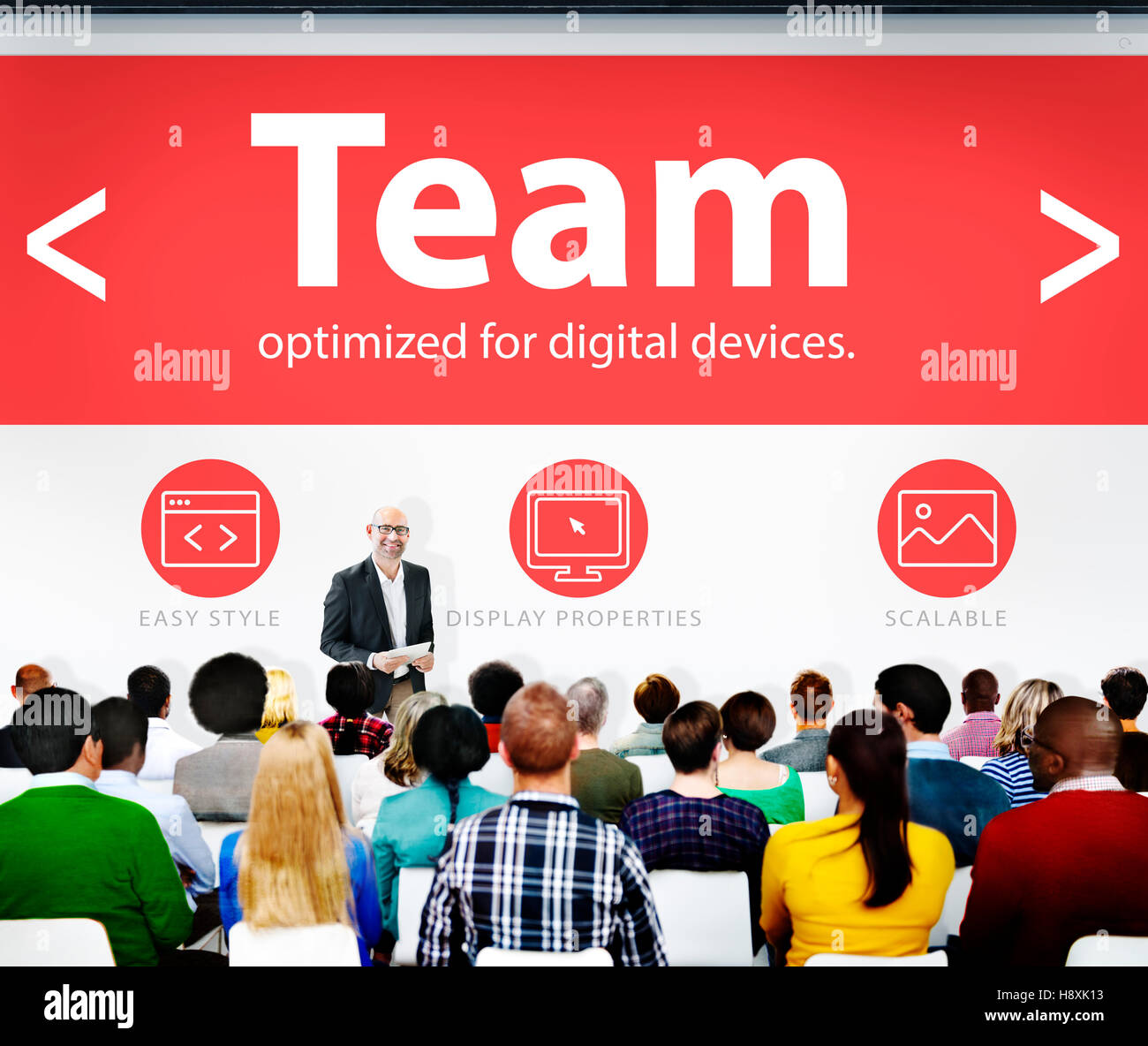Team Teamwork Seminar Web Page Learning Conference Concept Stock Photo ...