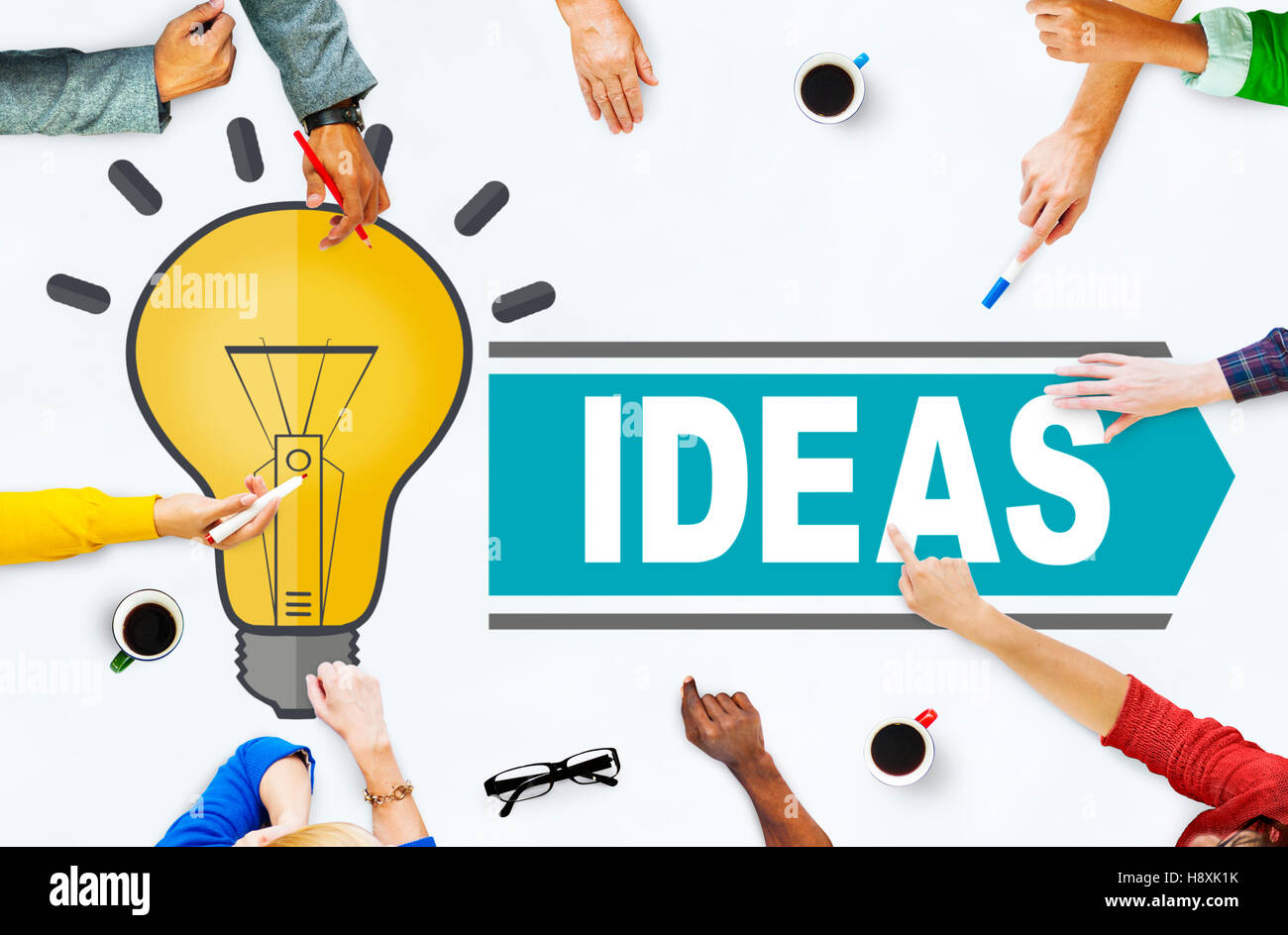 Aspirations Ideas Thinking Innovation Vision Strategy Concept Stock ...