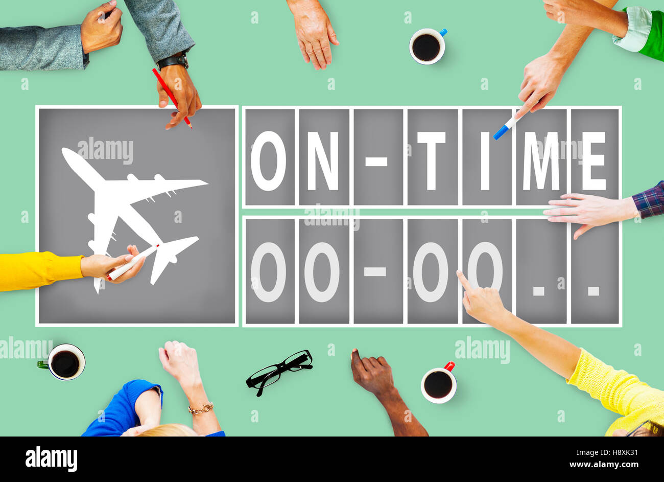 On Time Punctual Efficiency Organization Management Concept Stock Photo ...