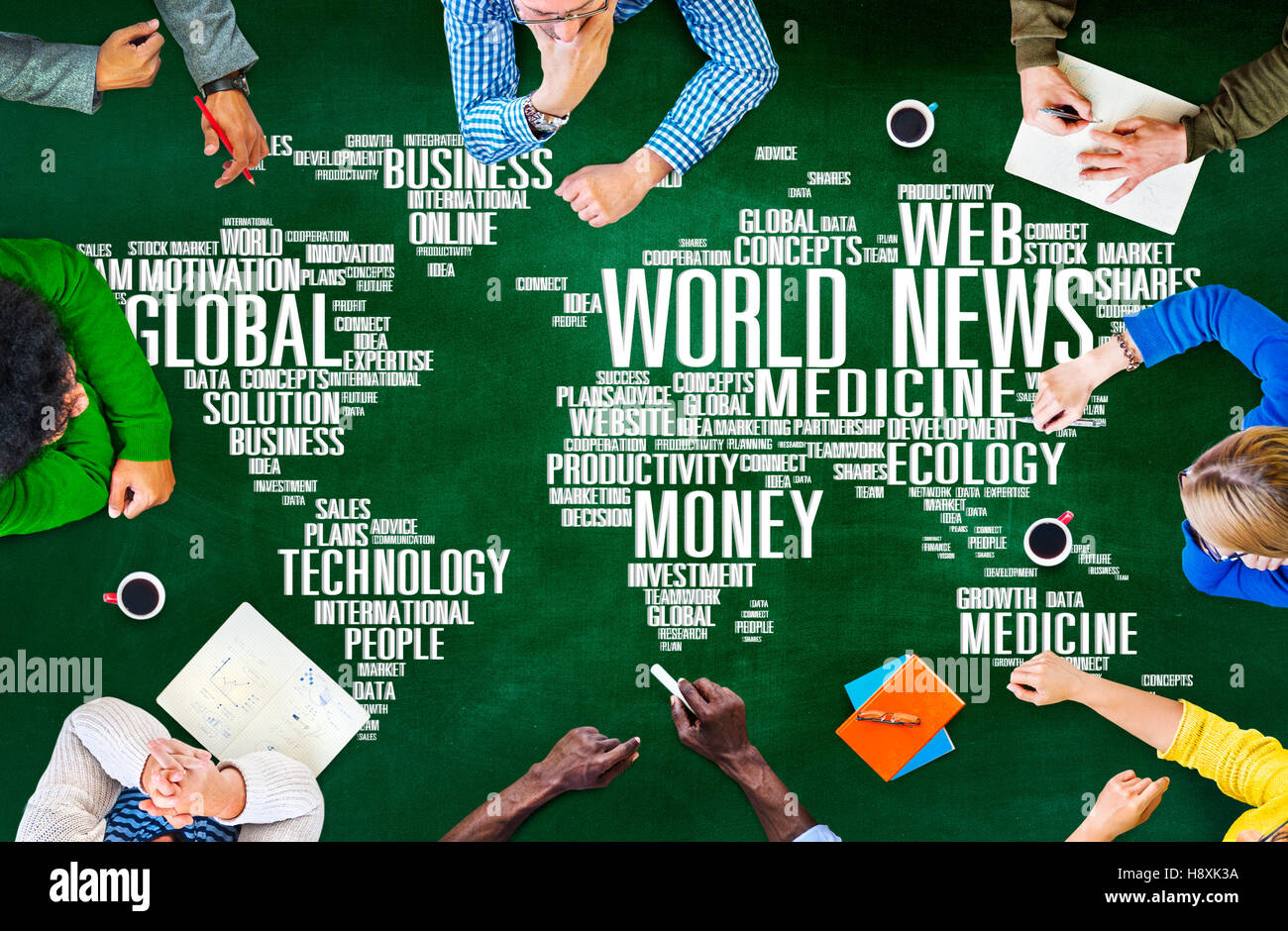 World News Globalization Advertising Event Media Infomation Concept ...