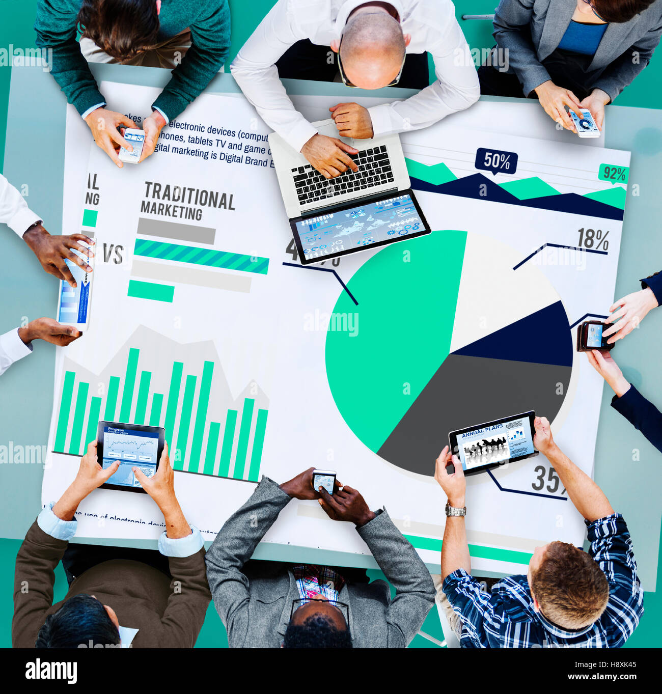 Digital Marketing Planning Strategy Growth Success Concept Stock Photo ...