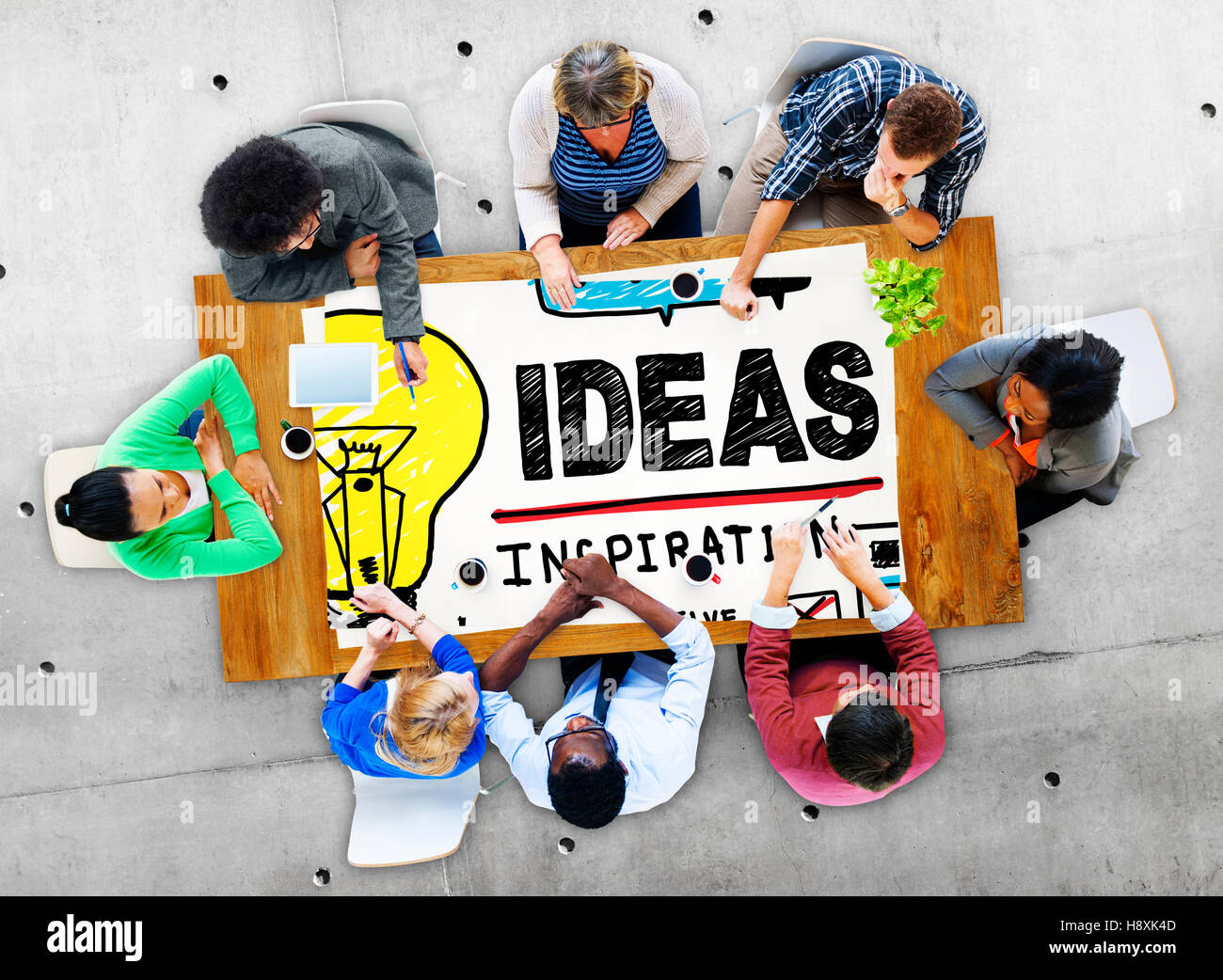 Ideas Inspiration Think Creative Research Concept Stock Photo - Alamy