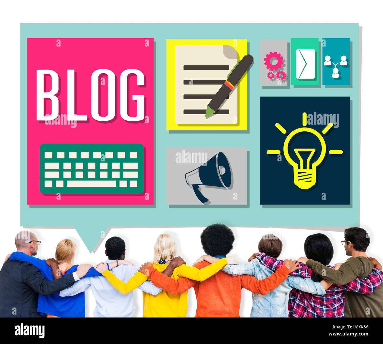 Blog Weblog Media Online Messaging Notes Concept Stock Photo - Alamy