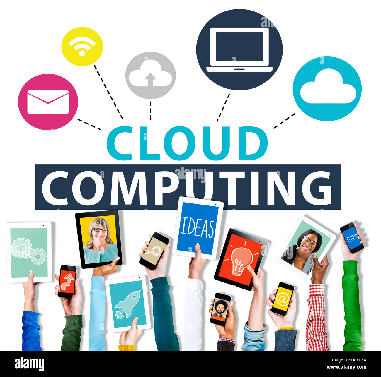Cloud Computing Online Internet Sharing Storage Concept Stock Photo - Alamy