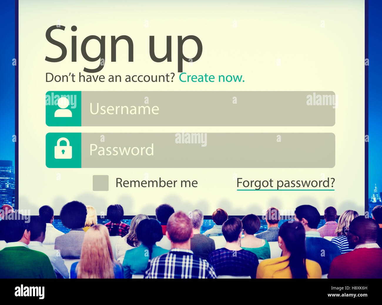 Sign Up Usename Password Log In Protection Concept Stock Photo - Alamy