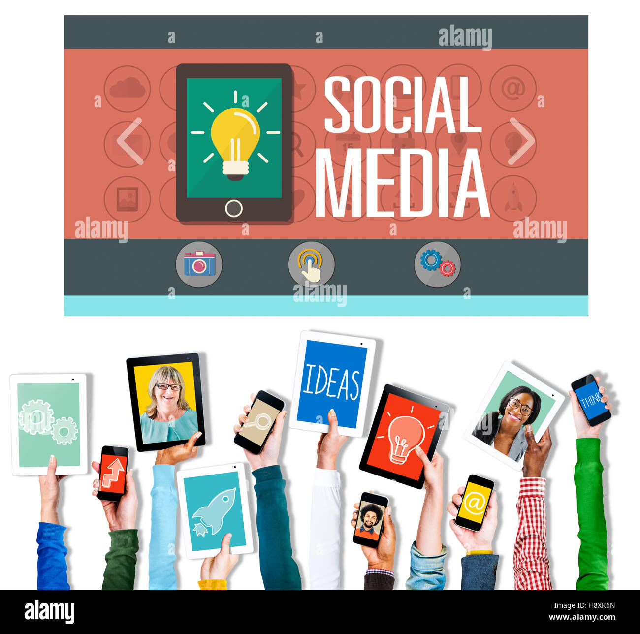 Social Media Social Networking Technology Connection Concept Stock ...