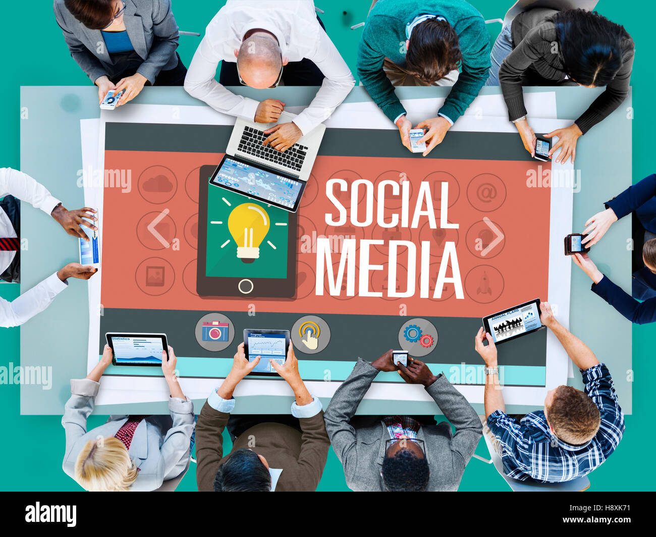 Social Media Social Networking Technology Connection Concept Stock ...