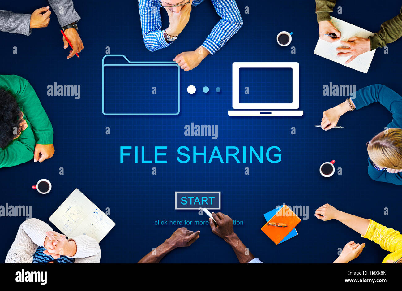 File Sharing Internet Technology Social Storage Concept Stock Photo - Alamy