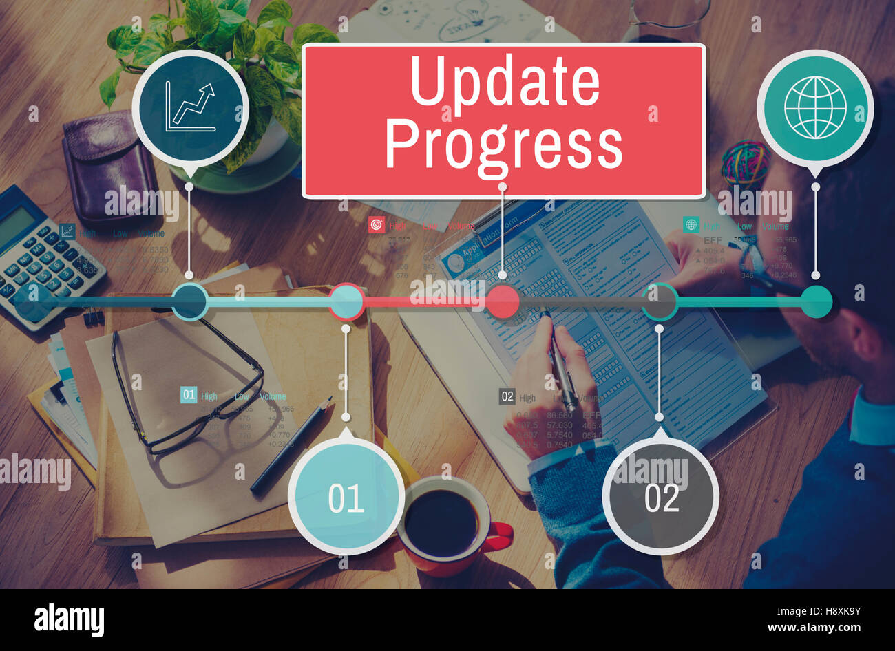 Update Progress Data Information Networking Tracking Concept Stock ...