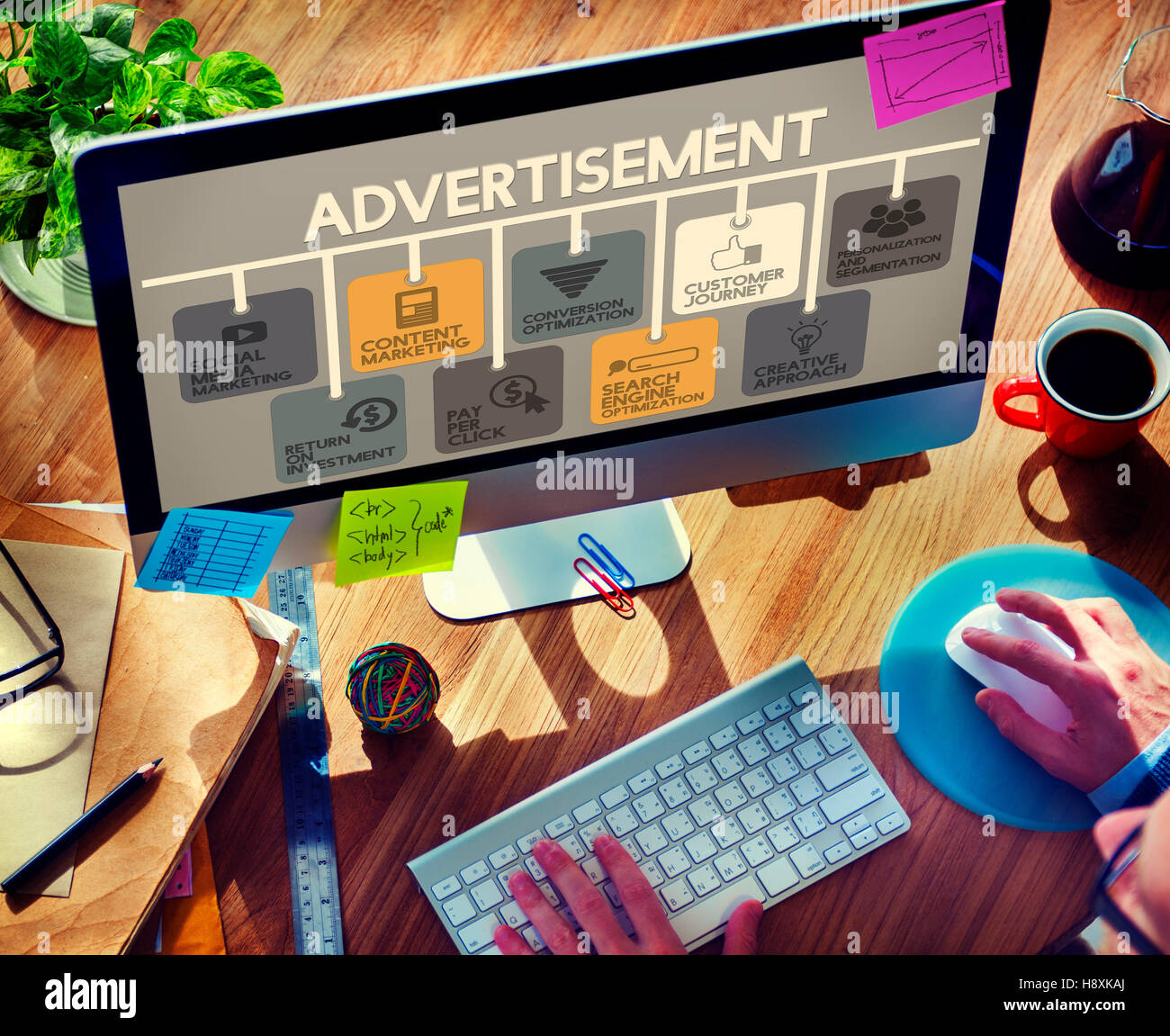 Advertisement Online Marketing Commerce Concept Stock Photo - Alamy