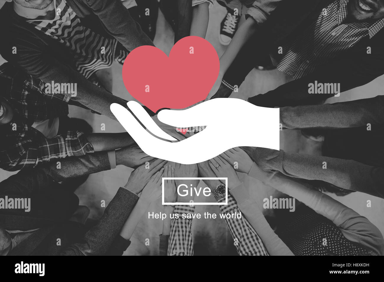 Heart Love Giving Charity Donate Concept Stock Photo - Alamy