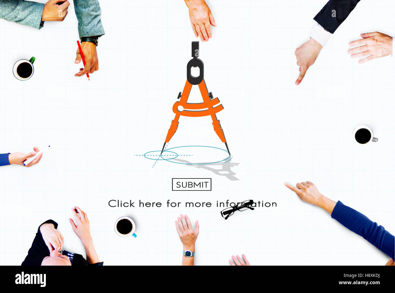 Compas Architecture Drafting Tools Business Concept Stock Photo - Alamy