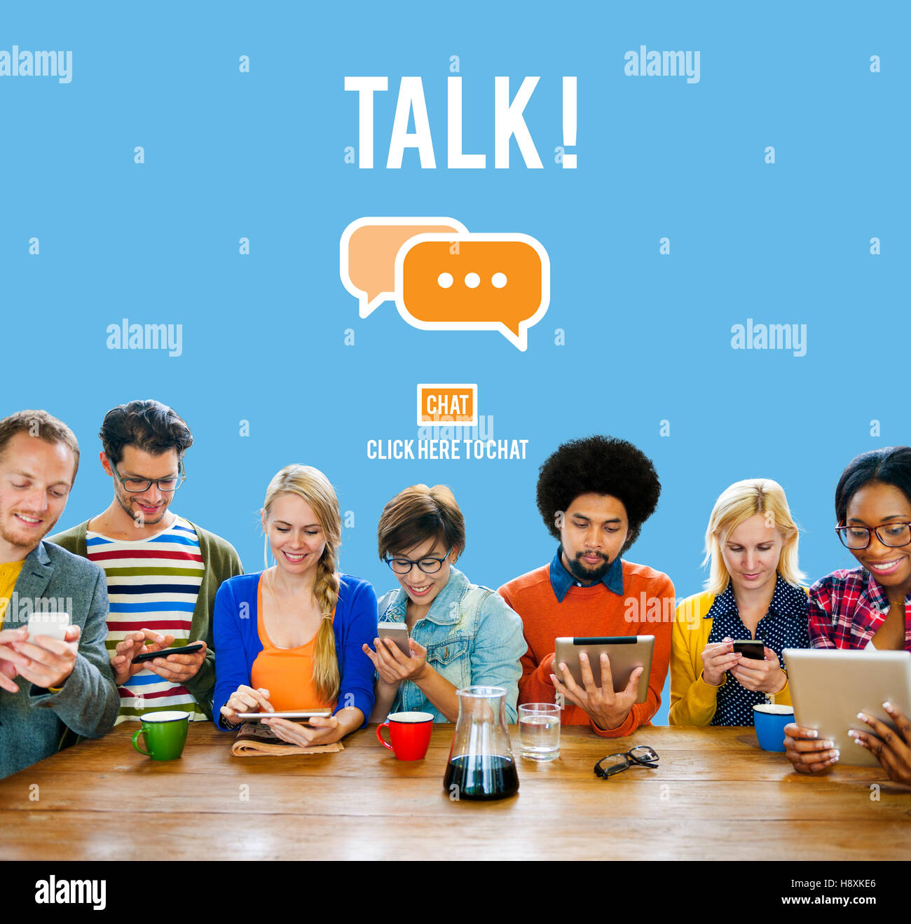 Talking Talk Communication Conversation Concept Stock Photo - Alamy