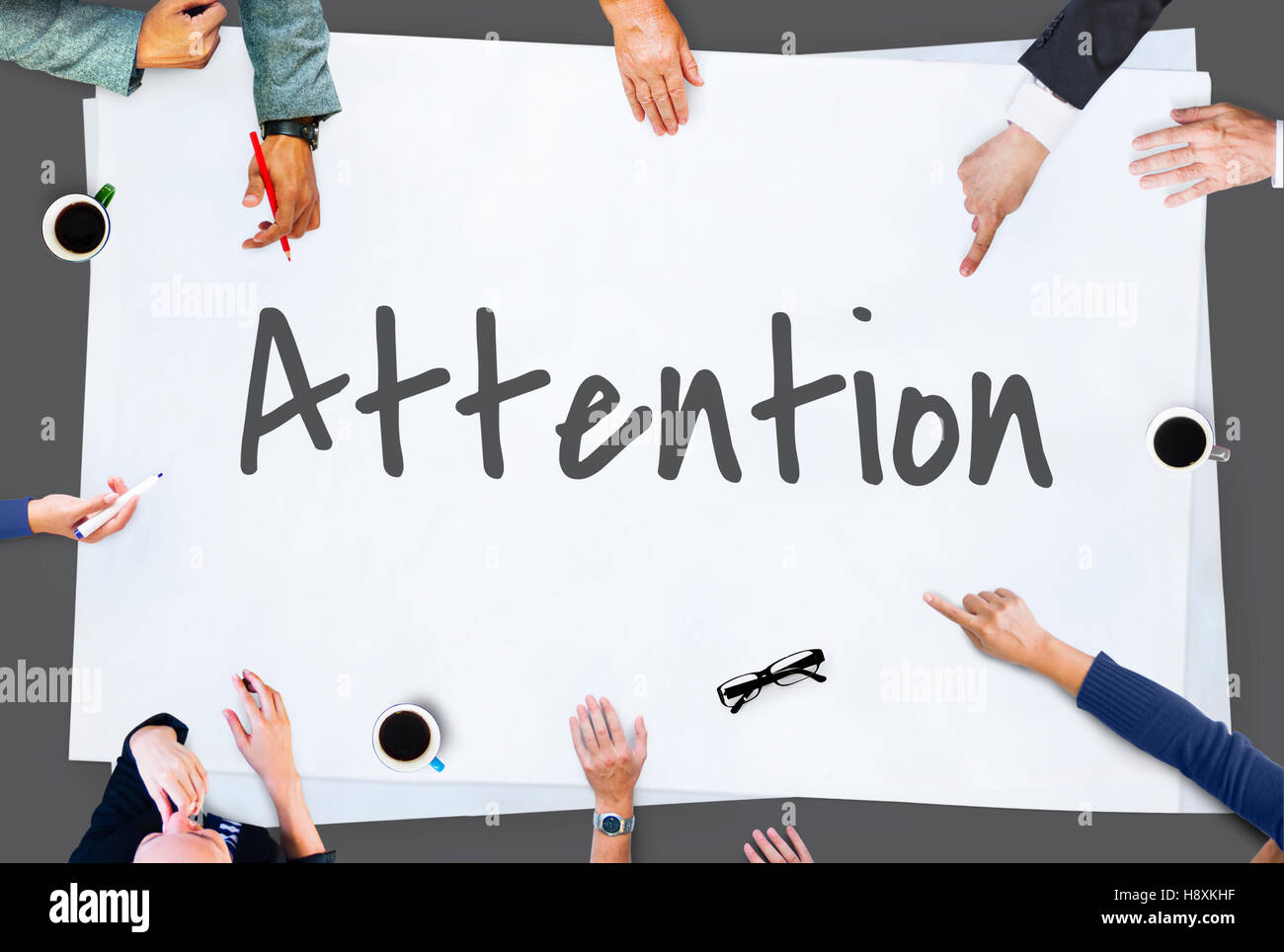 Attention Urgent Planner Agenda Concept Stock Photo - Alamy