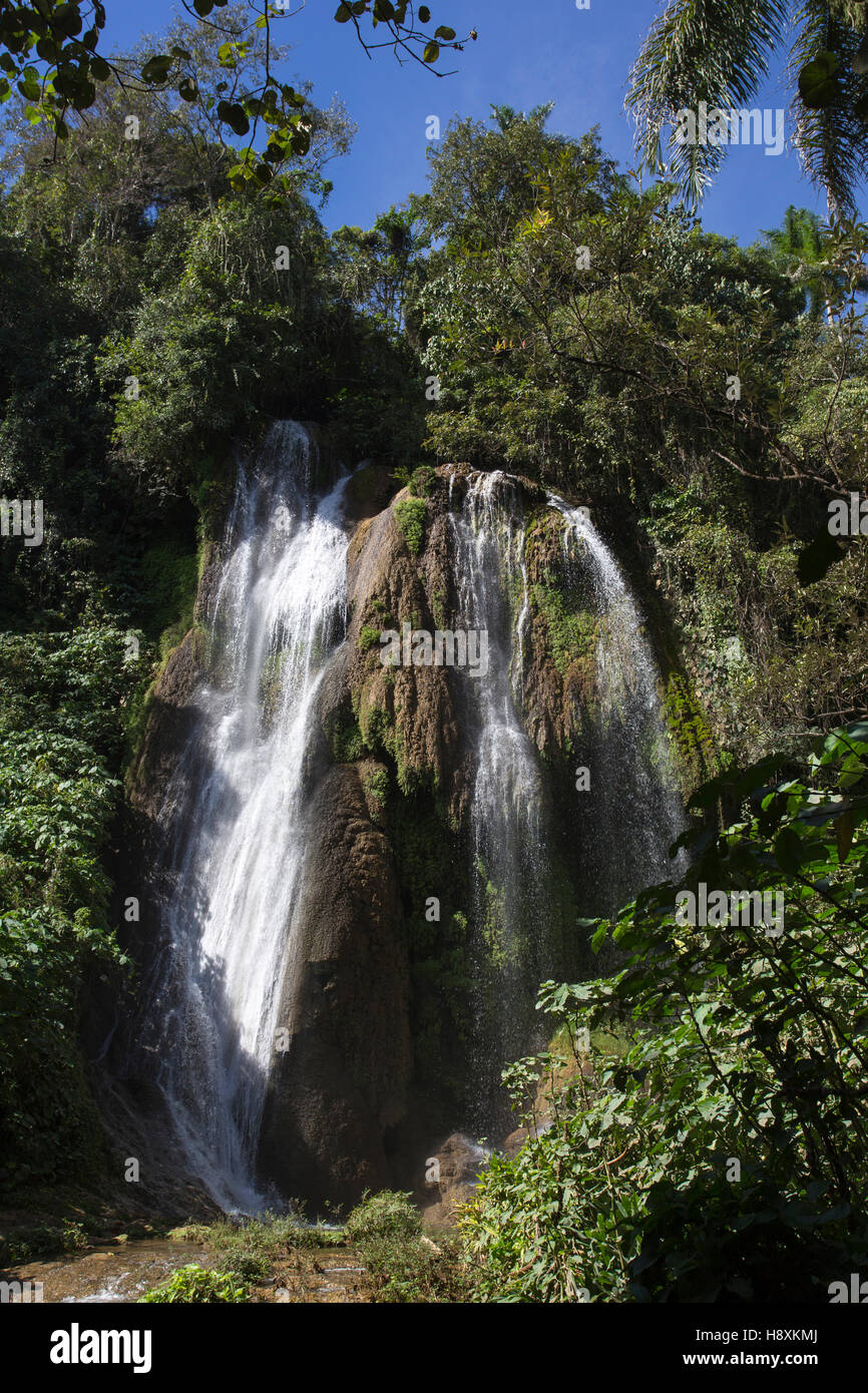 waterfall with pool in Cuba Stock Photo - Alamy