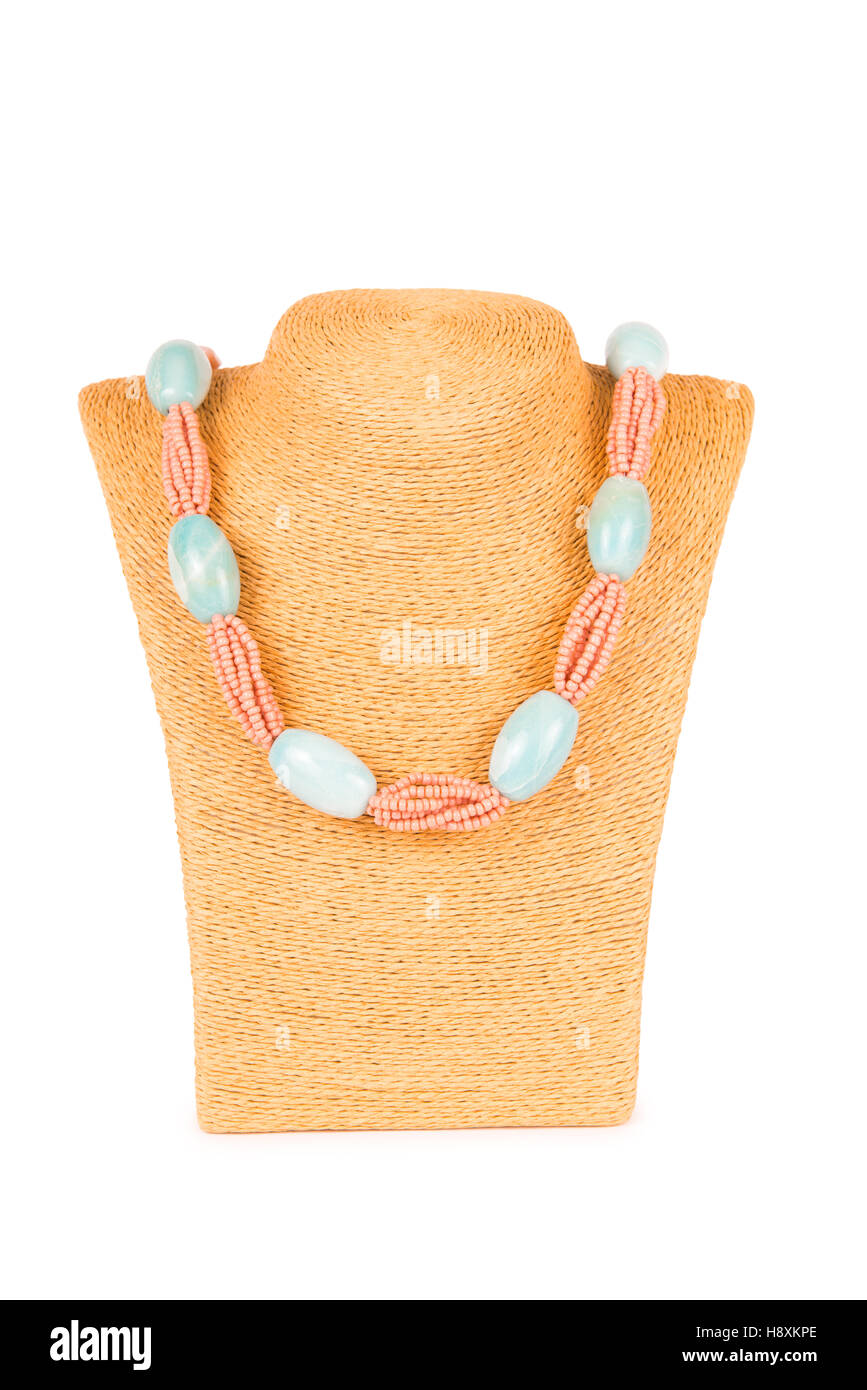 Jewellery necklace isolated on white background Stock Photo - Alamy