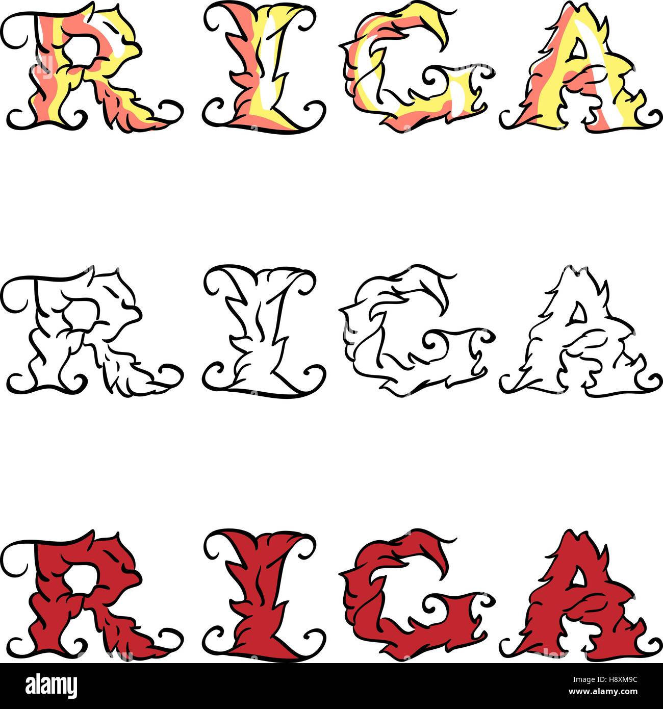 vector Riga hand written inscription Stock Vector Image & Art - Alamy