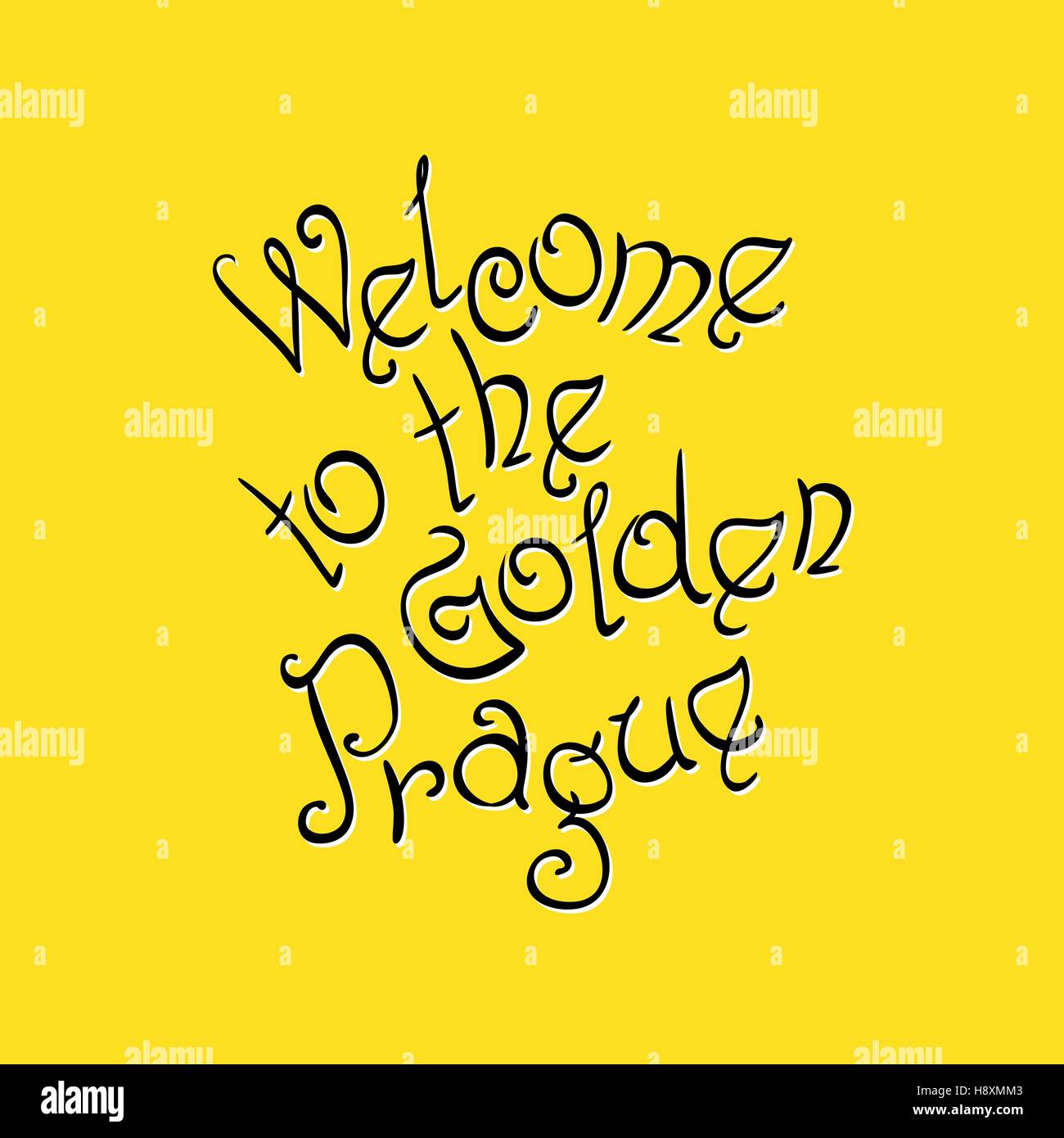 Welcome word written hand Stock Vector Images - Alamy