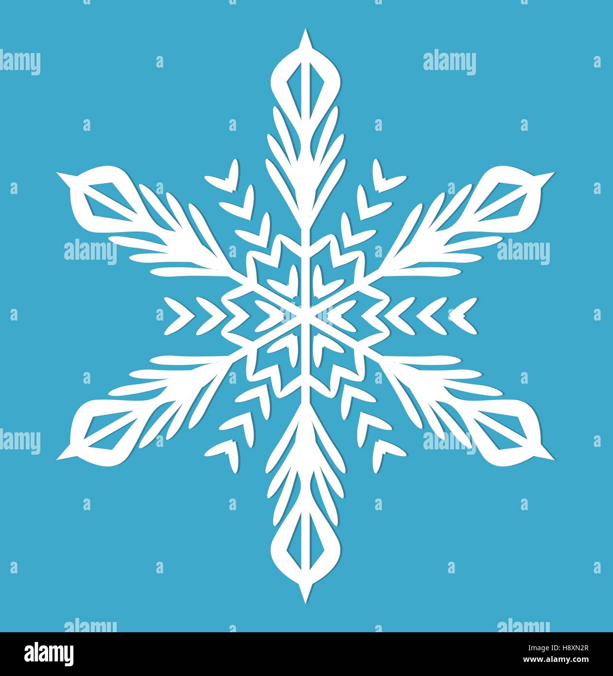 Snowflake. icon flat style. design elements. Vector illustration Stock ...