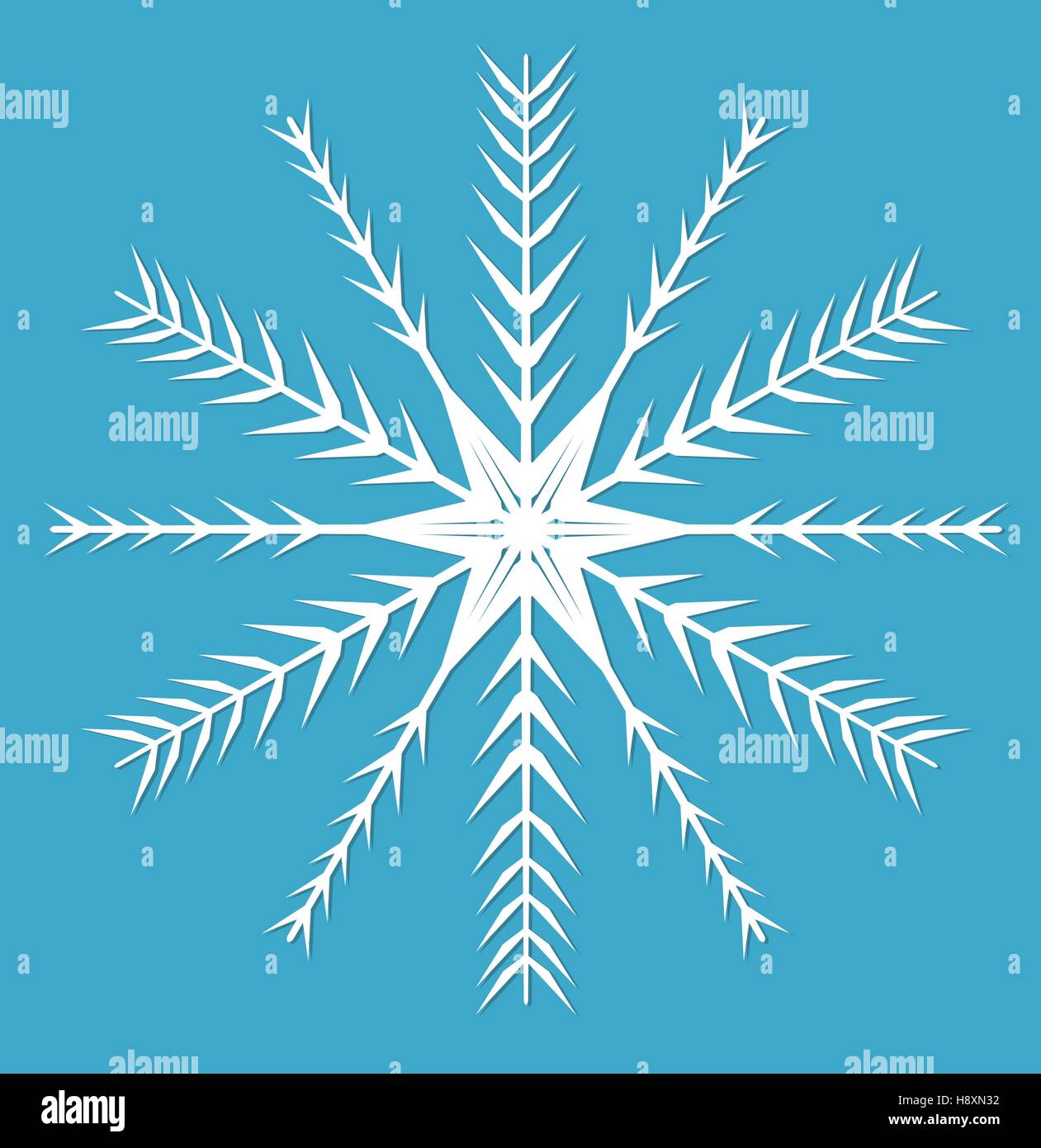 Snowflake. icon flat style. design elements. Vector illustration Stock ...