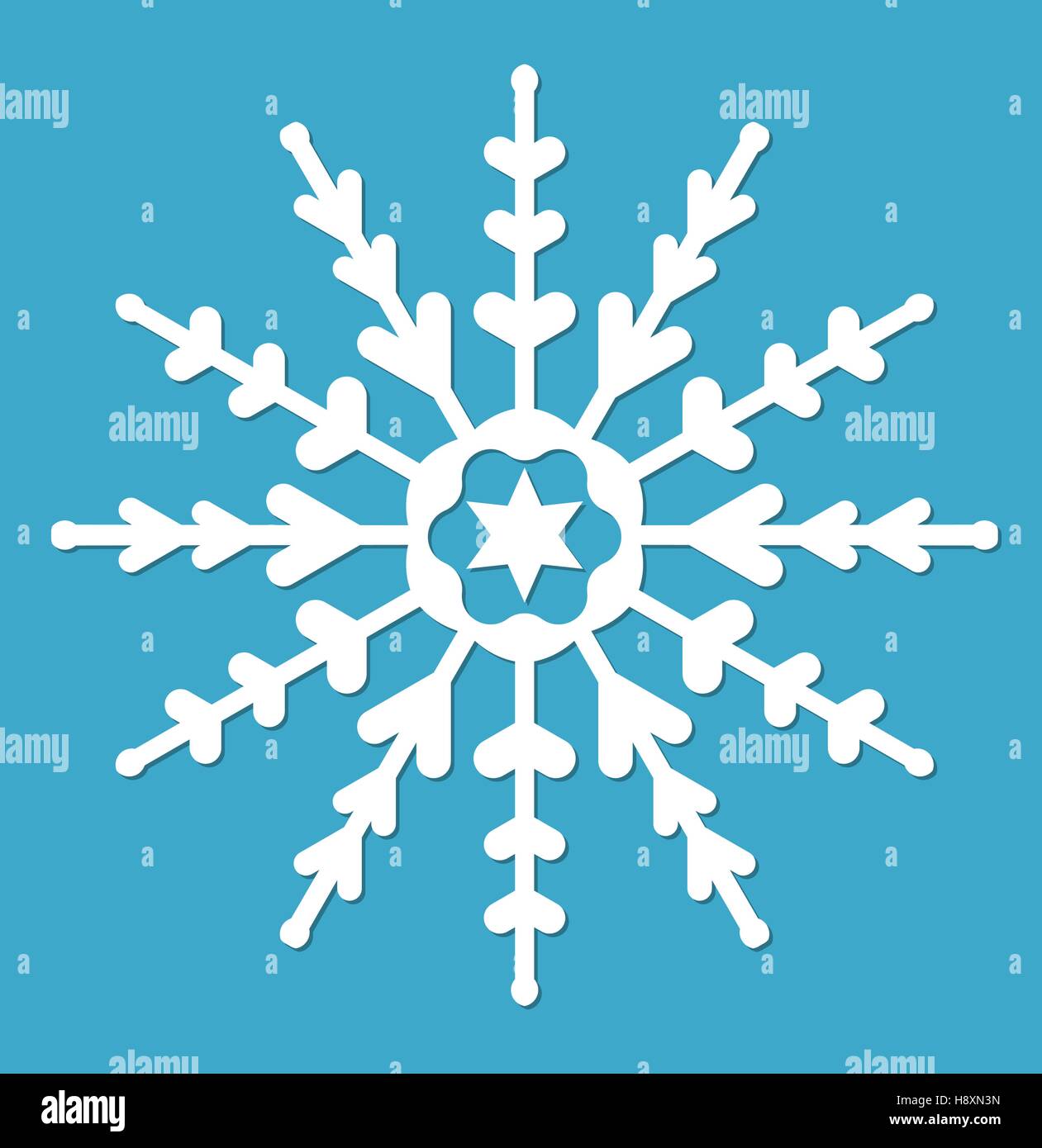 Snowflake. icon flat style. design elements. Vector illustration Stock ...