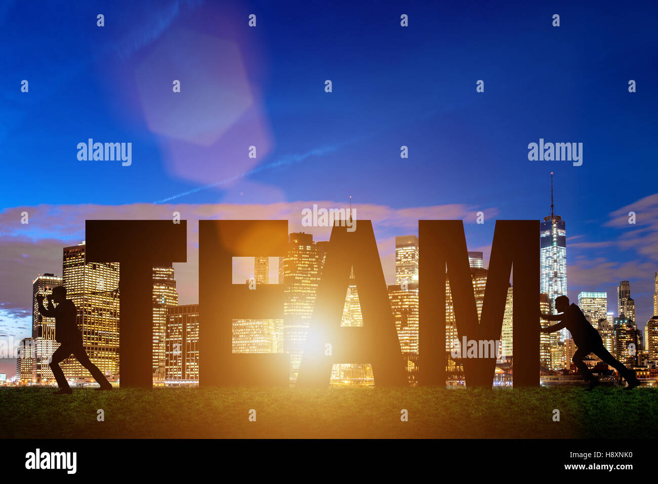 Teamwork concept with the word team Stock Photo - Alamy
