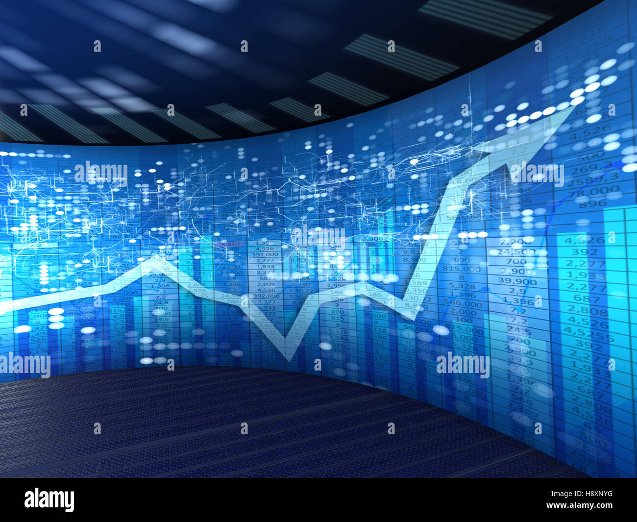 Abstract illustration with charts and graphs Stock Photo - Alamy