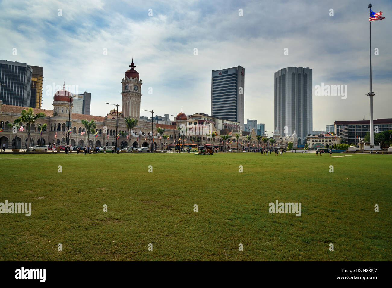 Merdeka square, Independence Square or Dataran Merdeka in the center of ...
