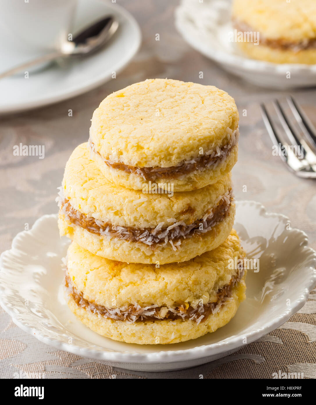 A pile of delicious alfajores cookies Stock Photo - Alamy