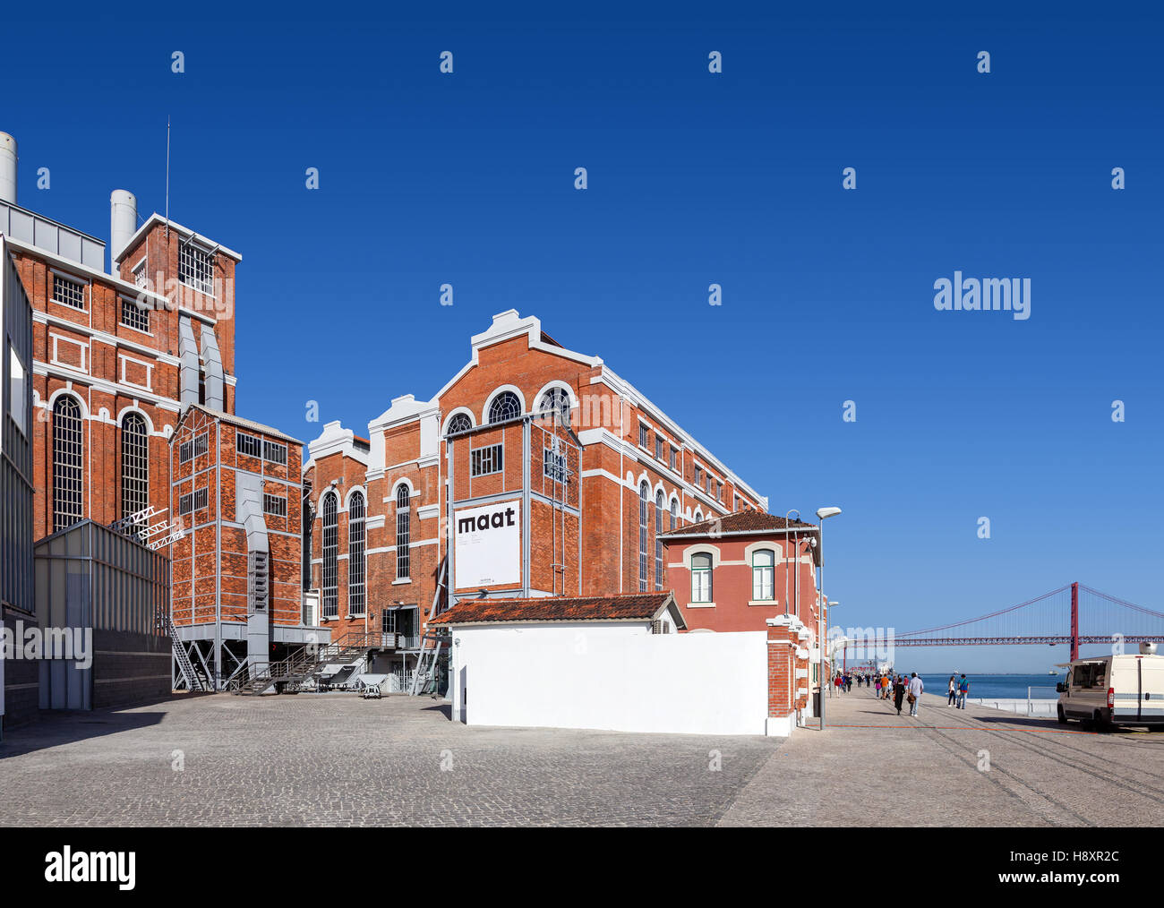 Entrance of the Central Tejo, the early 20th century power plant ...