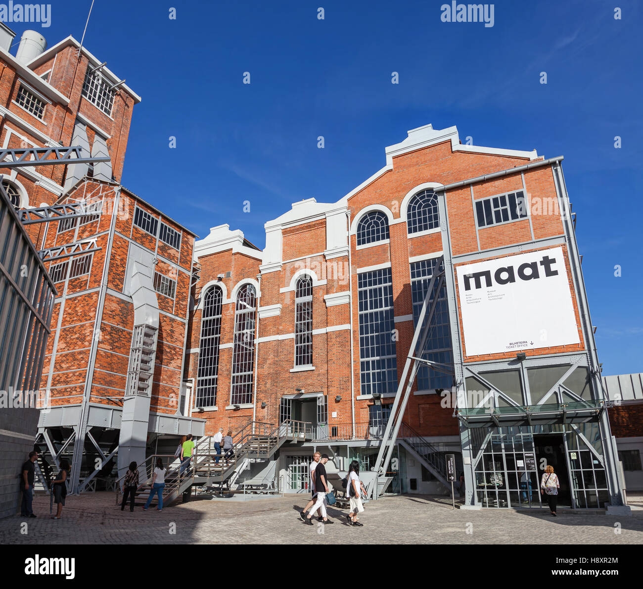 Entrance of the Central Tejo, the early 20th century power plant ...
