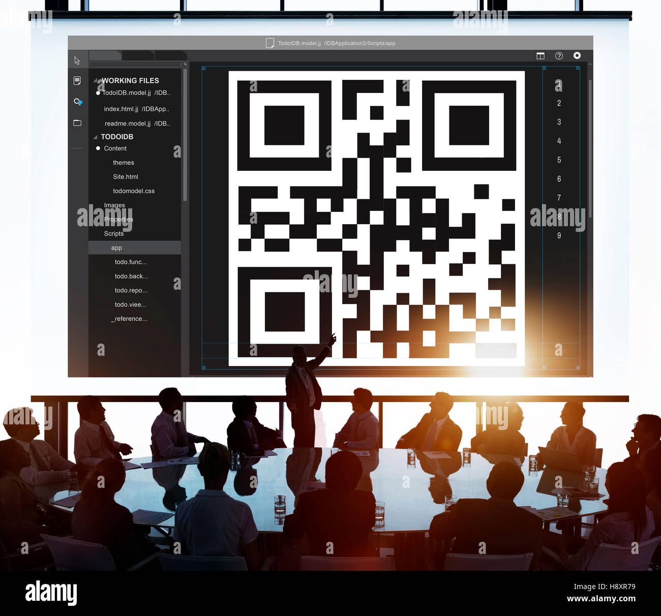 QR Code Encryption Interface Coding Concept Stock Photo - Alamy