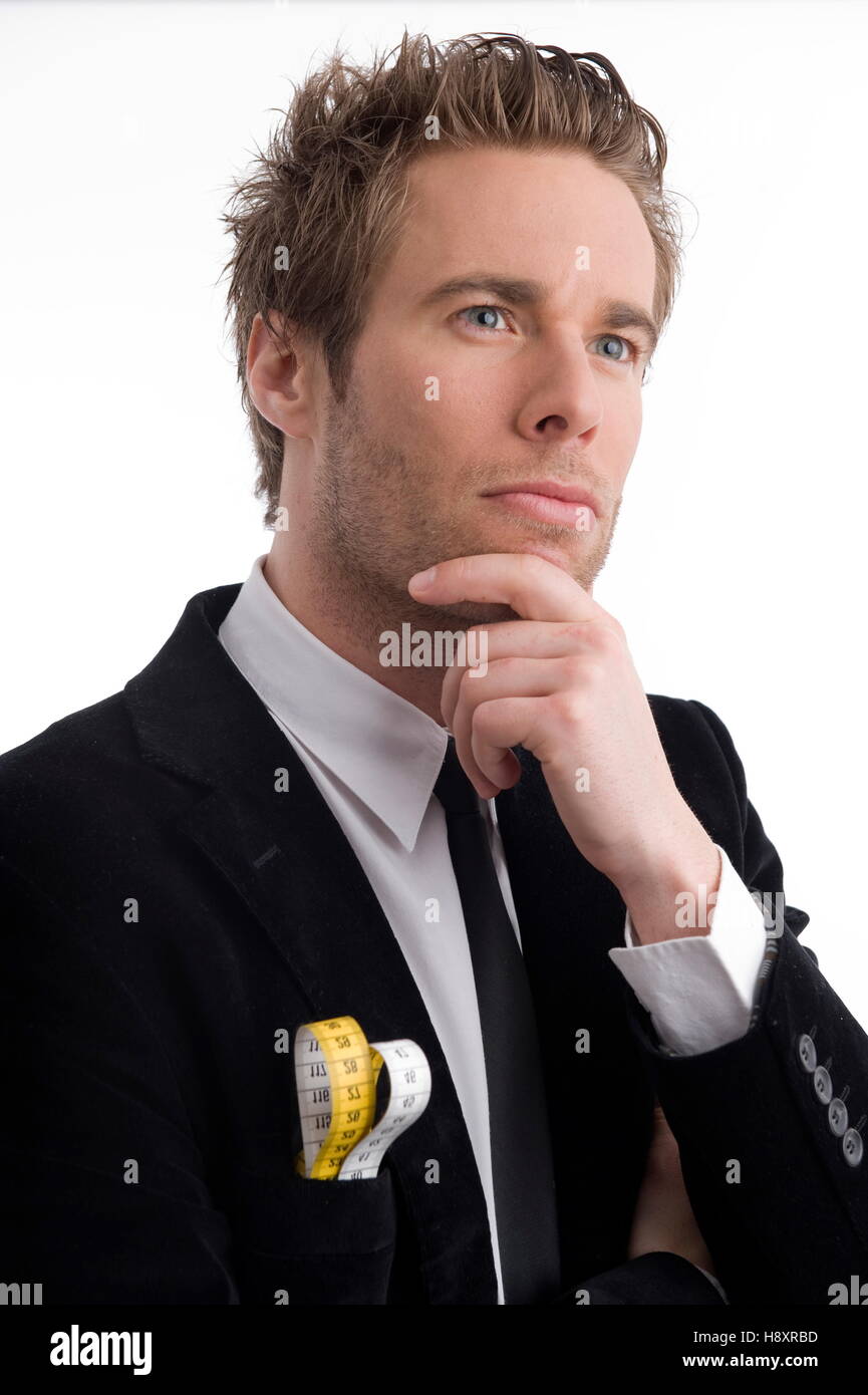 Pensive businessman, 25 + Stock Photo - Alamy