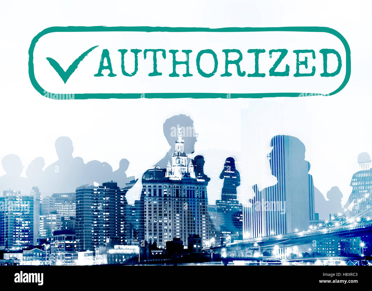 Authorized Approve Permission Sanction Graphic Concept Stock Photo - Alamy
