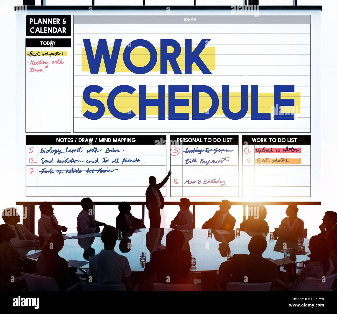 Work Schedule Management Organization Concept Stock Photo - Alamy