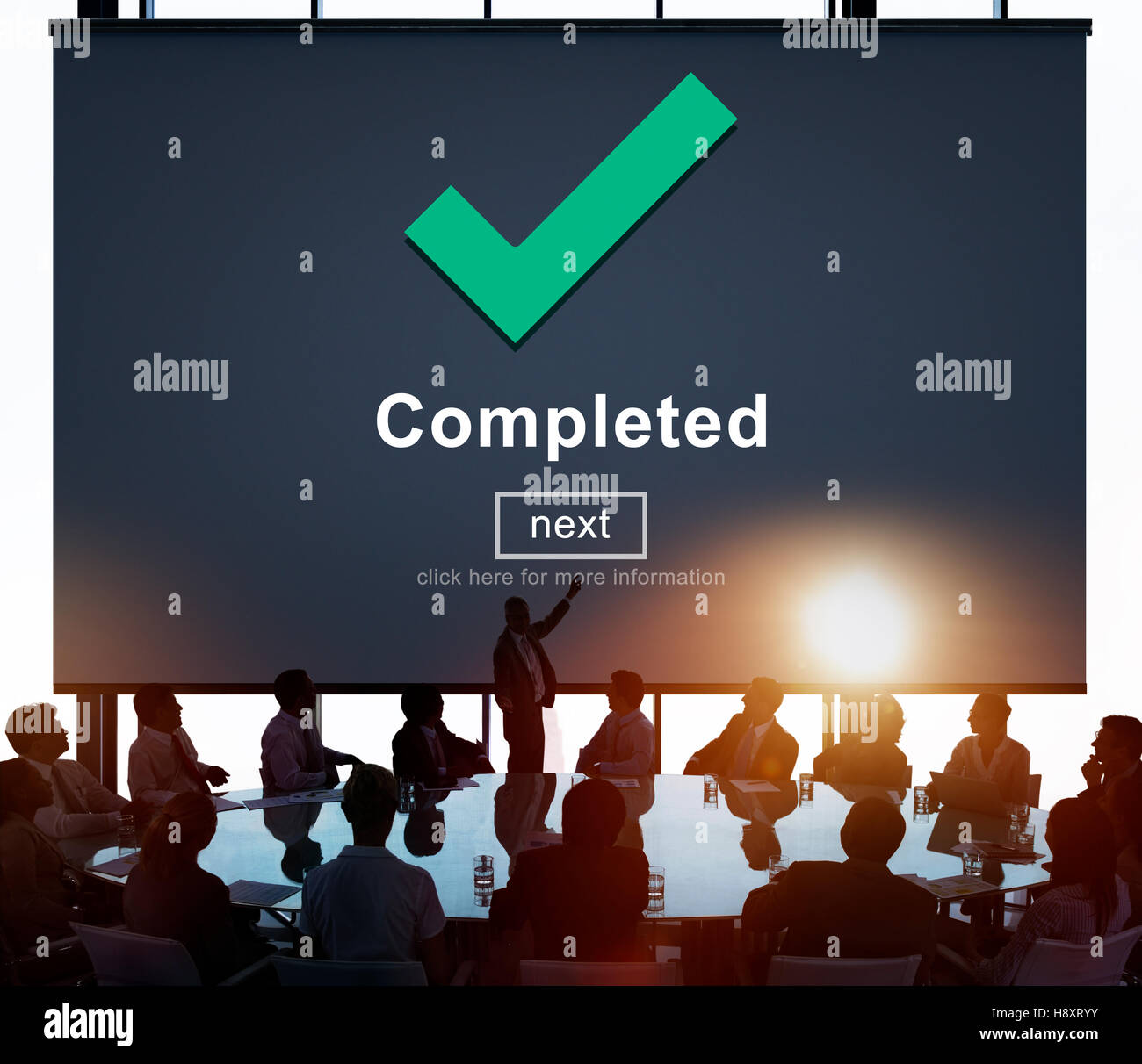 Completed Accomplishment Achievement Finished Success Concept Stock ...