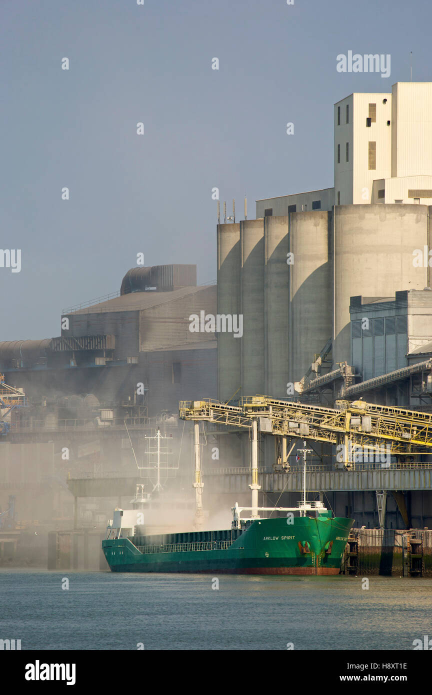 Cargo ship in harbour, Boucau, France, Europe Stock Photo - Alamy