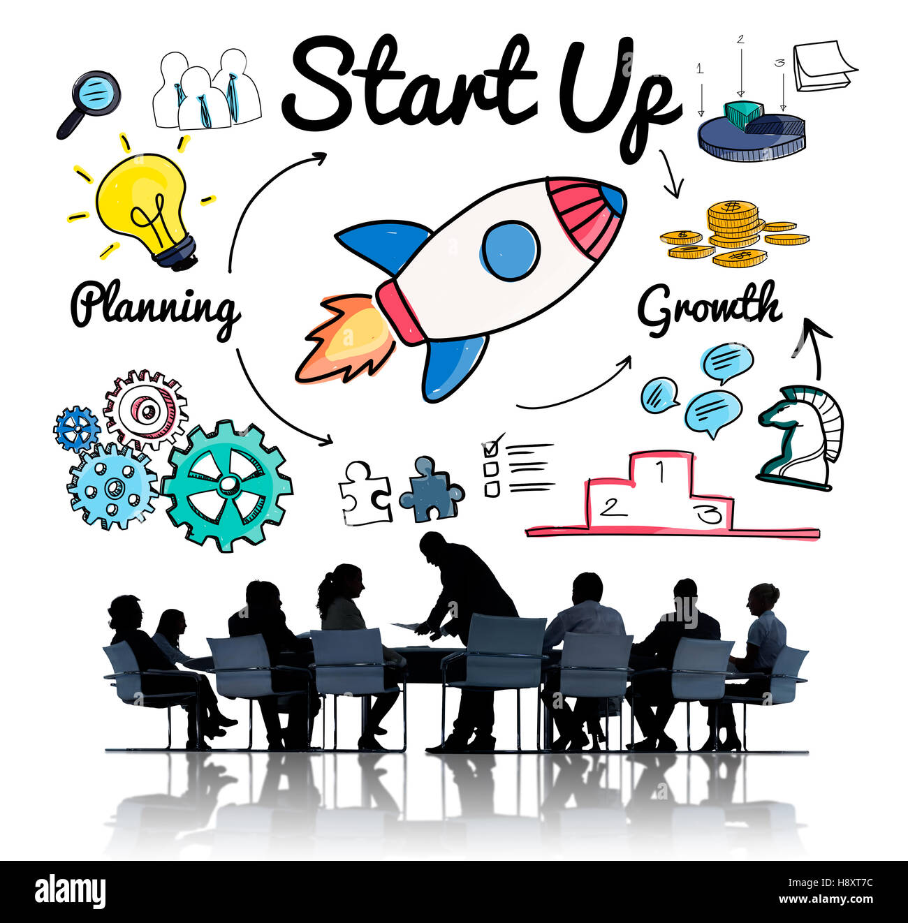 Start up Planning Growth Development Launch Concept Stock Photo - Alamy