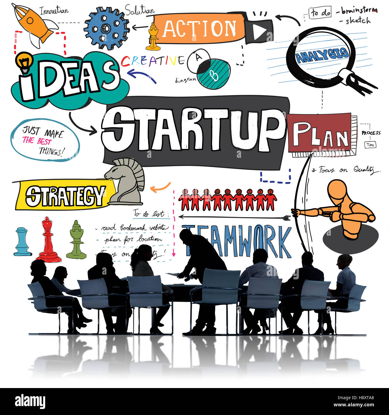 Start up Ideas Launch Mission Opportunity Concept Stock Photo - Alamy