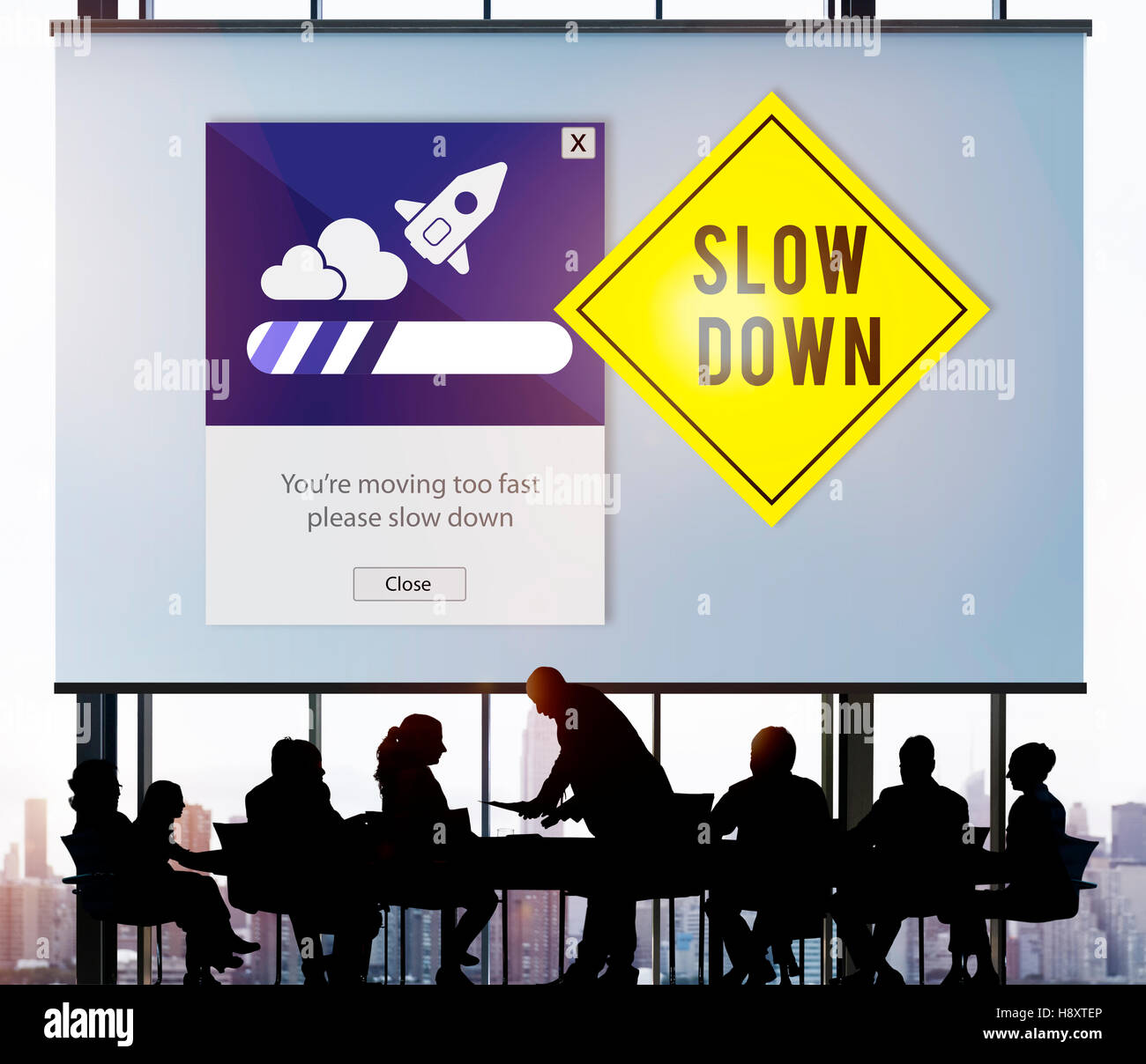 Keep Calm Reduce Speed Relax Slow Down Concept Stock Photo - Alamy