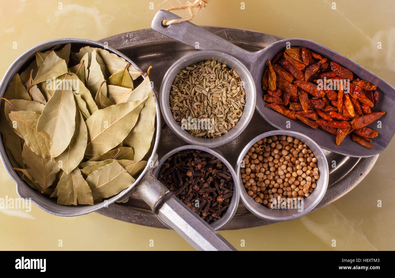 Indian spices containers hi-res stock photography and images - Alamy