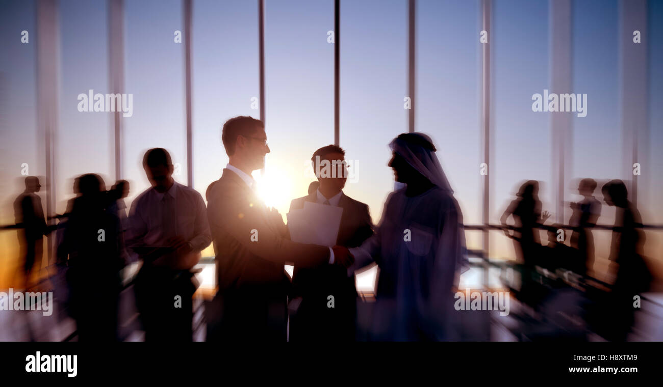 Group People Handshake Global Business Concept Stock Photo - Alamy