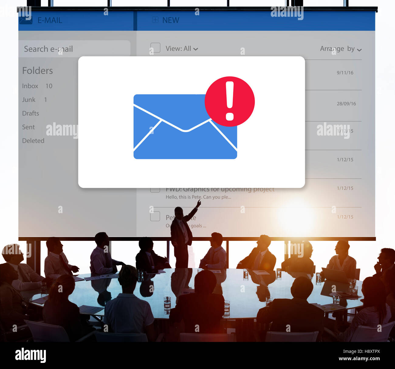 Message Inbox Notification Icon Concept Stock Photo - Alamy