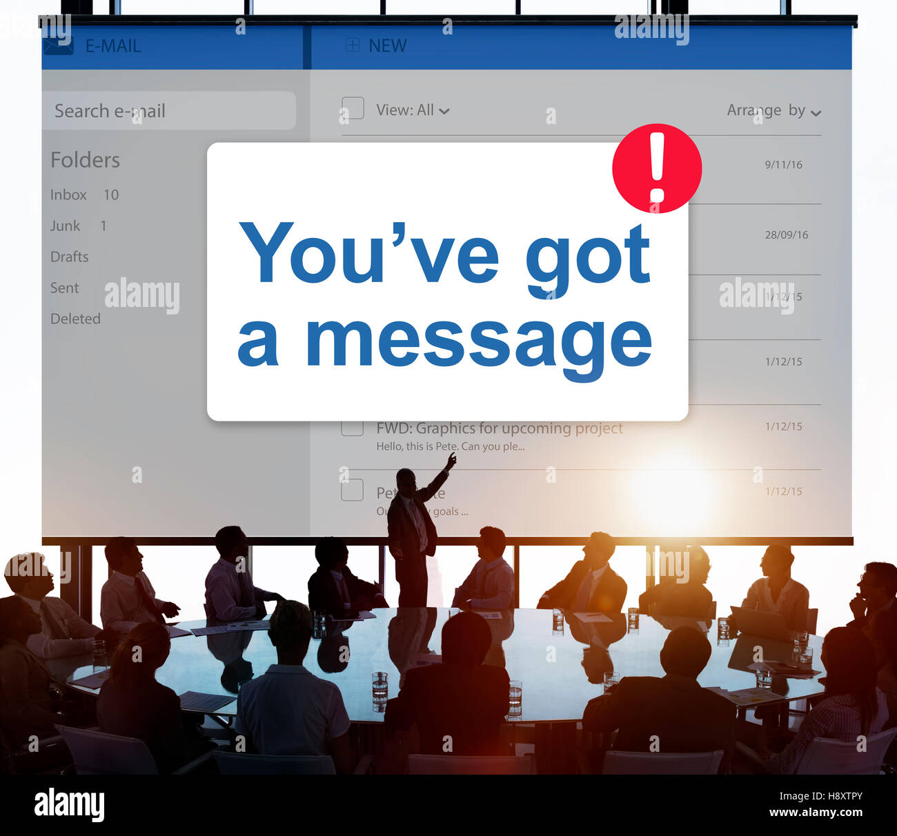 Message Inbox Notification Icon Concept Stock Photo - Alamy