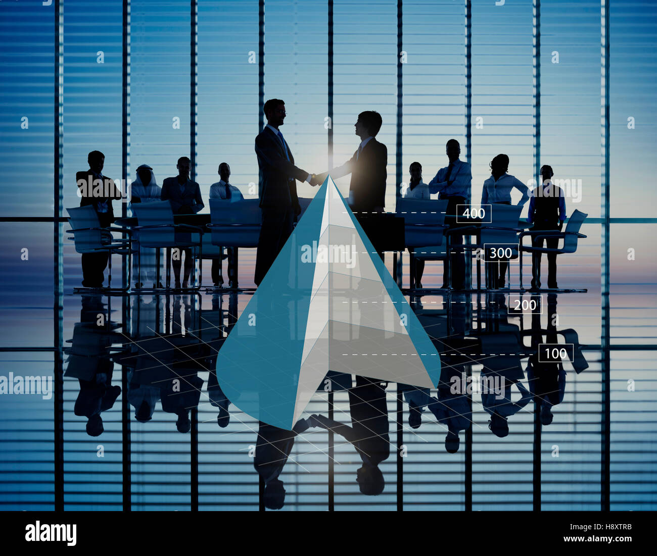 Cone Graph Chart Business Analytics Concept Stock Photo - Alamy