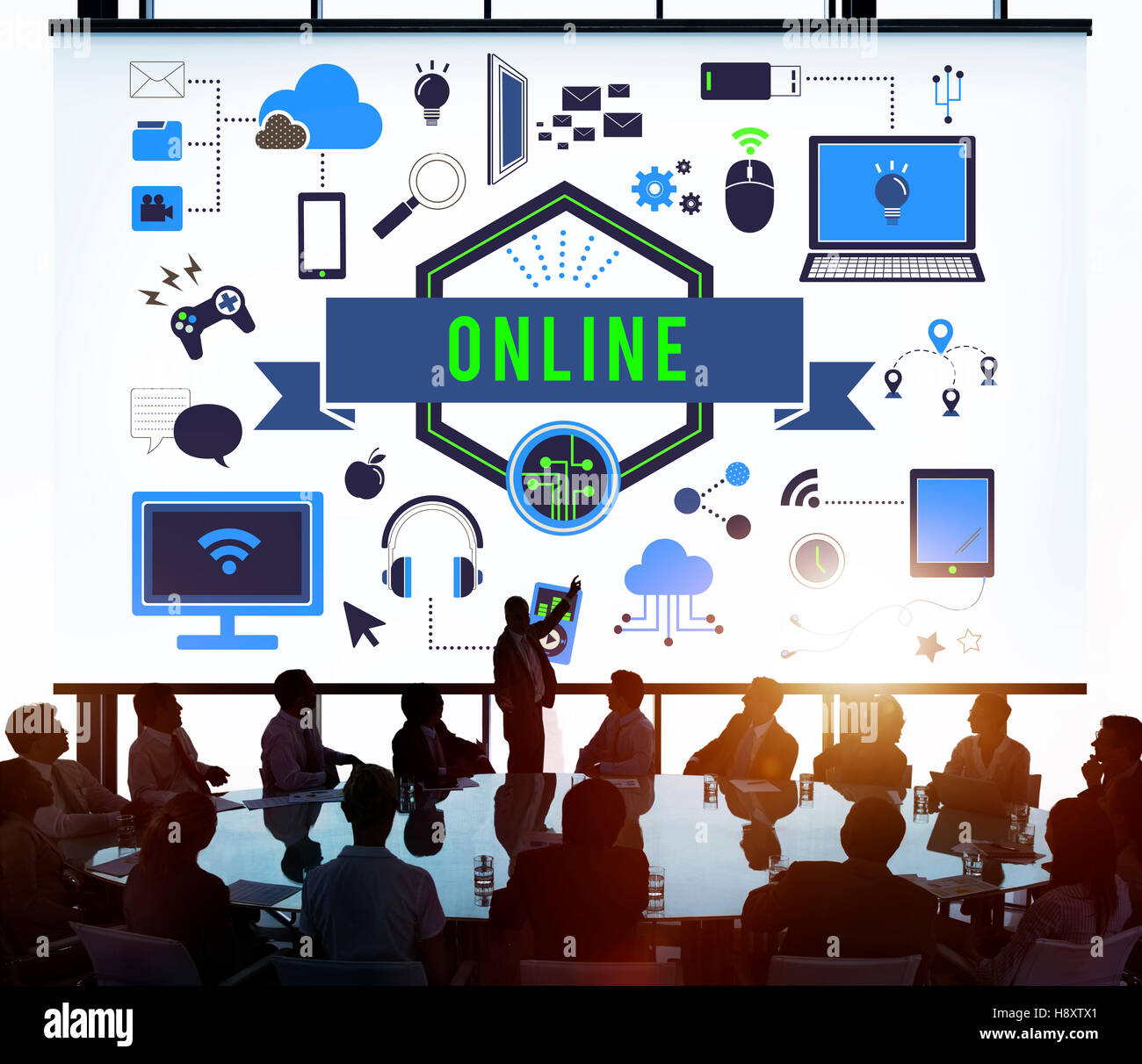 Online Connection Marketing Communication Concept Stock Photo - Alamy